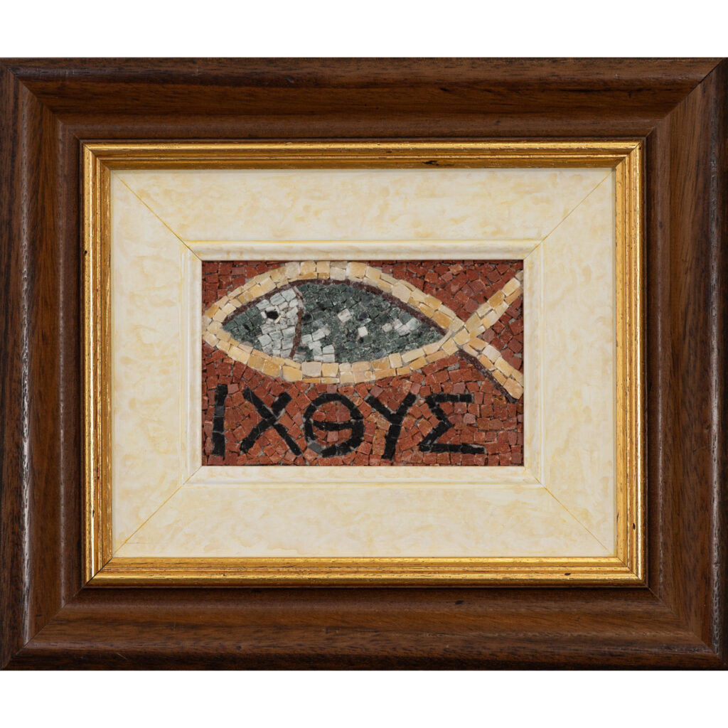 Holy fish mosaic - Mosaic Art Gallery Rome